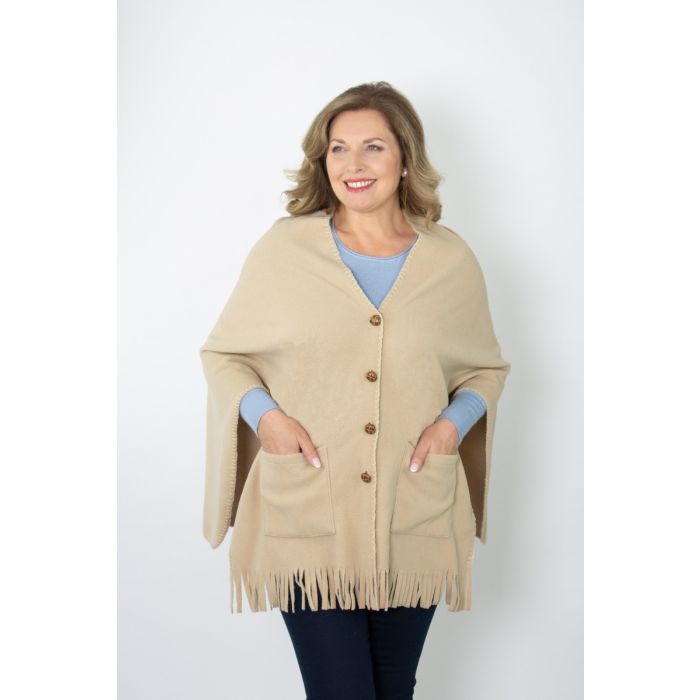 Fleece Button Shawl | Fashion Friendly