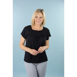Super Soft Top with Elasticated Neckline | Fashion Friendly